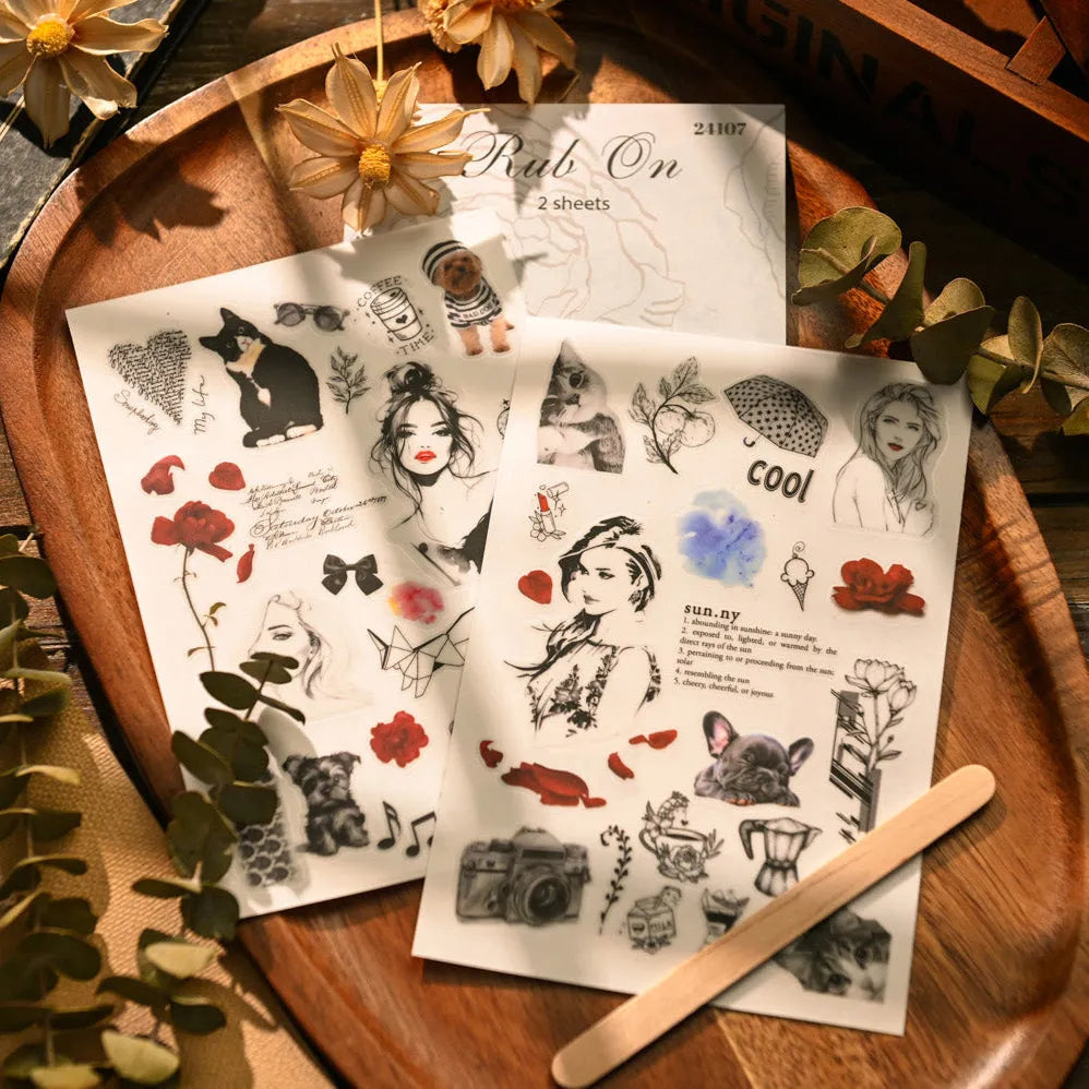 Ethereal Muse Rub-On Stickers Set – Up 60% Off at PaperWrld