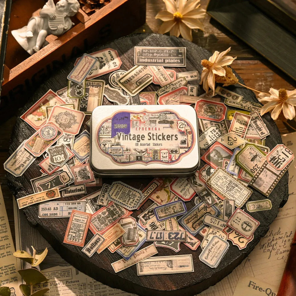 Vintage Boxed Sticker Set – Up 60% Off at PaperWrld