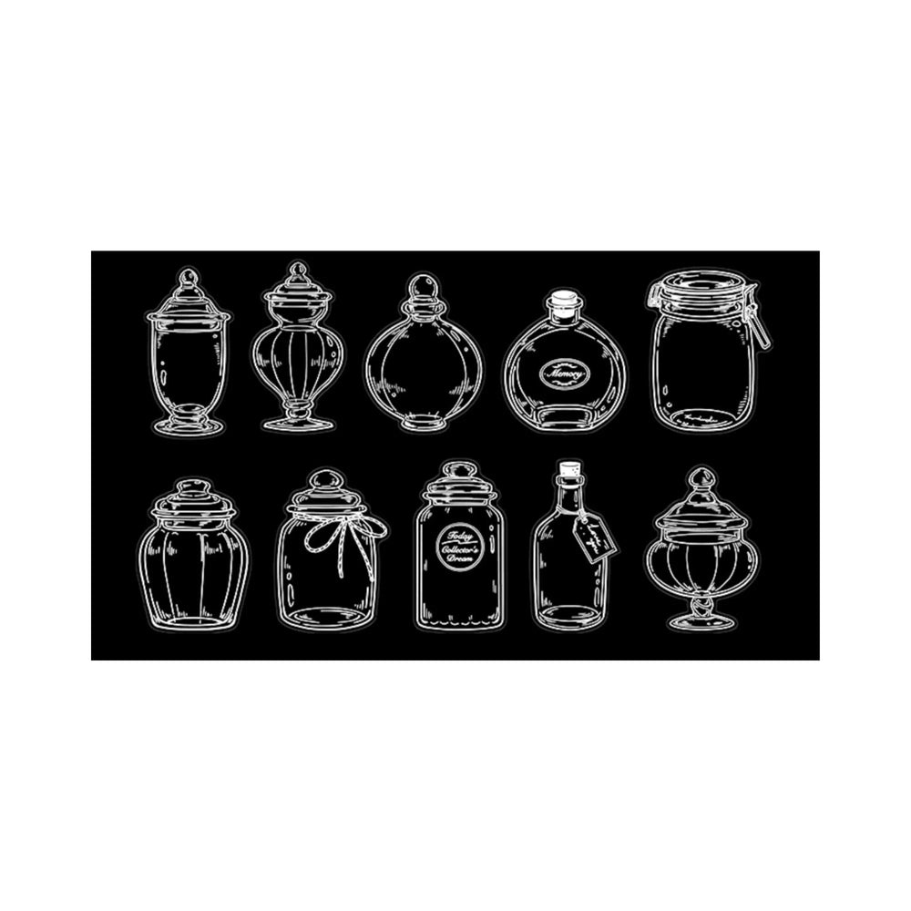 20pcs PET Transparent Glass Container Stickers – Up 60% Off at PaperWrld