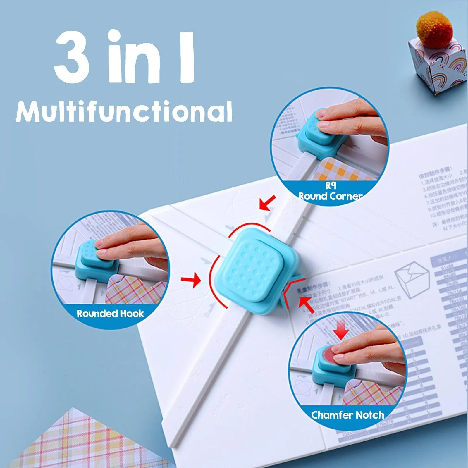 PAPERWRLD - Envelope Punch Board 3 in 1 DIY Envelope Making Craft Wrap ...