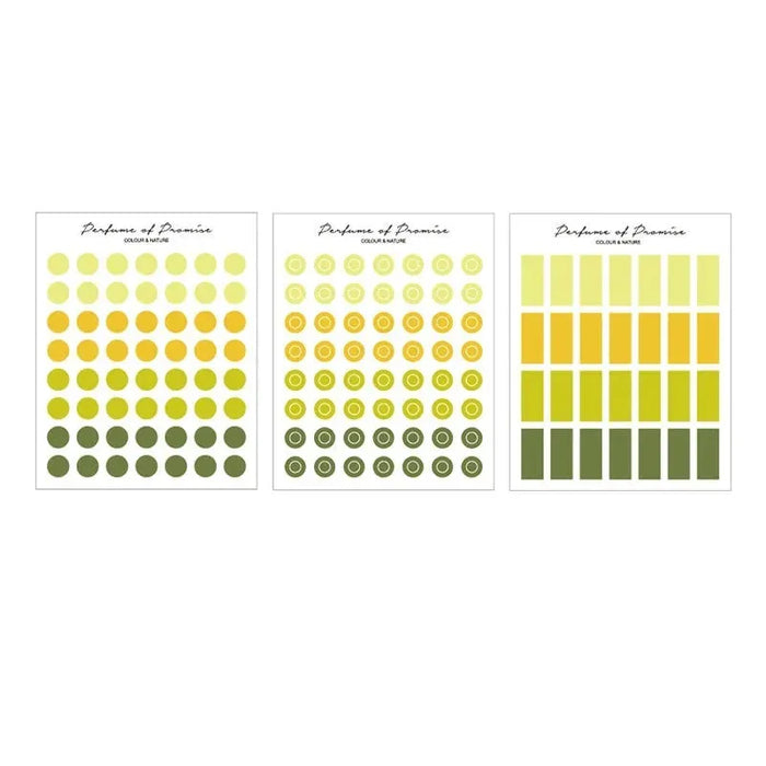 PaperWrld - Serene Gradient Translucent Sticker Set - 3 Sheets