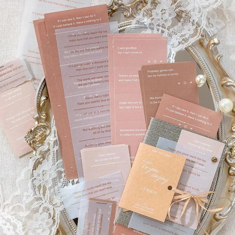 PAPERWRLD - 15 Pcs English Phrases Craft Paper