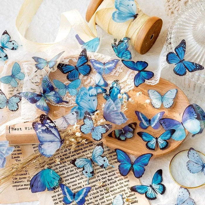 PAPERWRLD - 40Pcs PET Butterfly Stickers