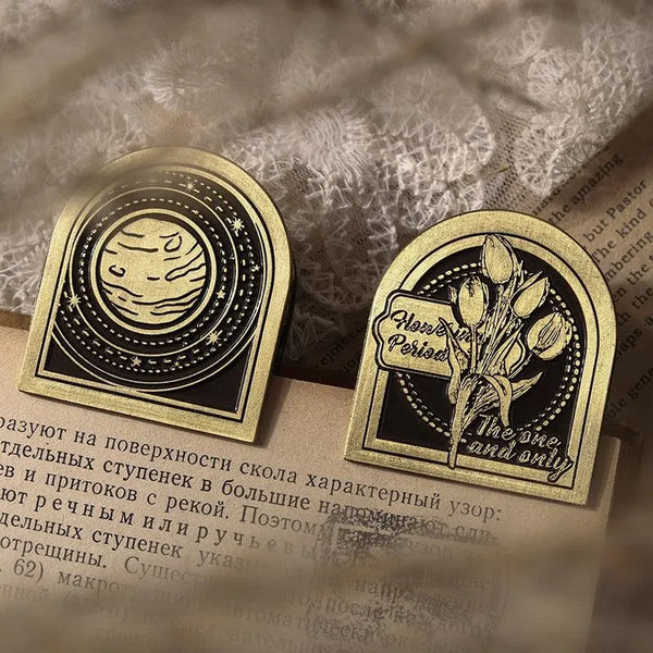 PAPERWRLD - Charming Nature-Themed Bujo Clips – Durable Zinc Alloy