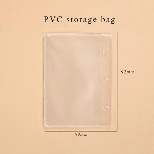 PAPERWRLD - Mini Transparent Ring Binders with Storage Bag and Inserts