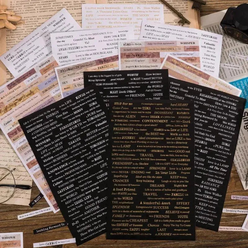 Vintage Quote Sticker Set - 4 Sheets per Pack – Up 60% Off at PaperWrld