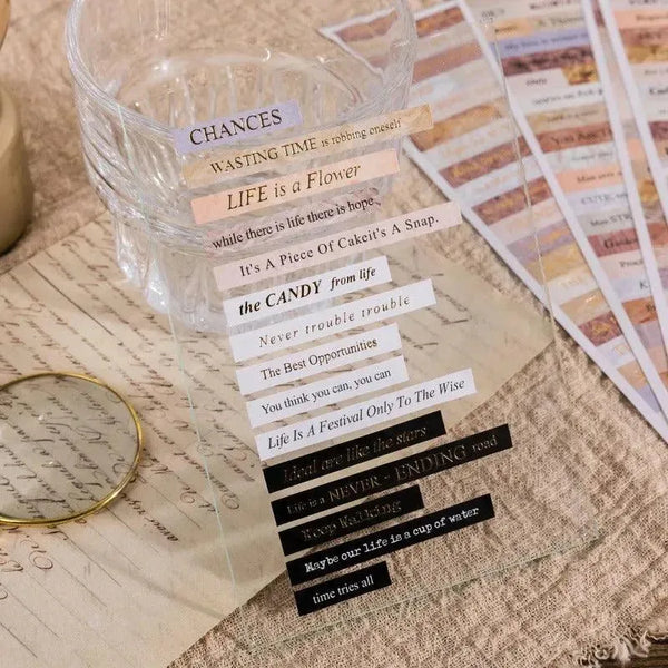 Vintage Quote Sticker Set - 4 Sheets per Pack – Up 60% Off at PaperWrld