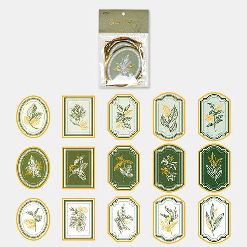 PAPERWRLD - 30Pcs Customizable Adhesive Stickers with Golden Frames