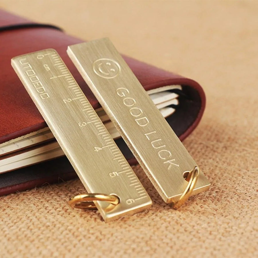 PAPERWRLD - 6cm Brass Keychain Ruler