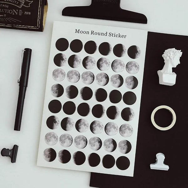 Moon Phases Round Stickers – Up 60% Off at PaperWrld