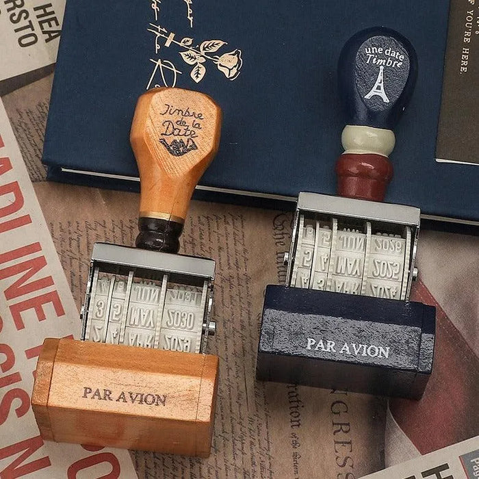 Vintage-Inspired Rolling Date Stamp – Up 60% Off at PaperWrld