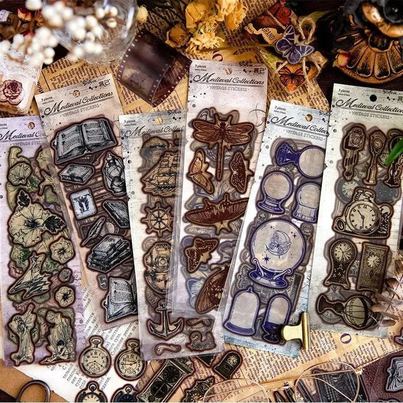 PAPERWRLD - Medieval Vintage Die Cut Sticker Sheets