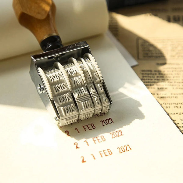 Vintage-Inspired Rolling Date Stamp – Up 60% Off at PaperWrld