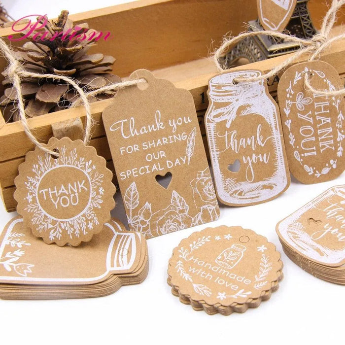 50PCS Kraft Paper Thank You Tags – Up 60% Off at PaperWrld