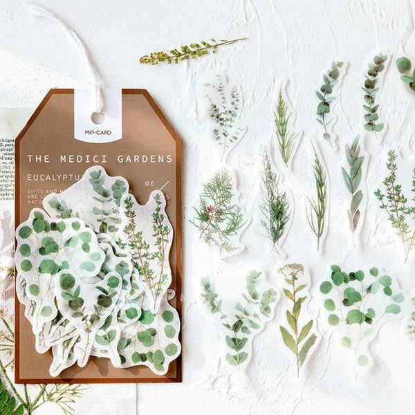 PAPERWRLD - The Medici Gardens Sticker Pack - 45 Pcs Botanical Washi ...