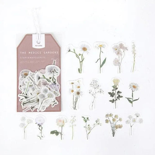 PAPERWRLD - The Medici Gardens Sticker Pack - 45 Pcs Botanical Washi ...