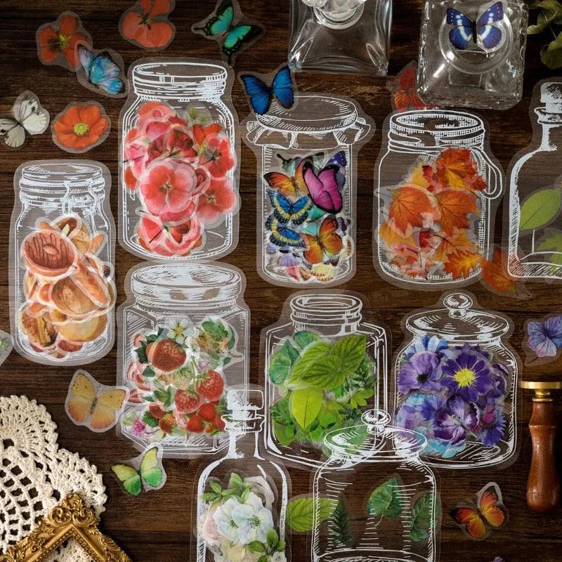 Enchanted Jar Stickers Pack - 35 Pcs Delightful PET Stickers – Up 60% ...